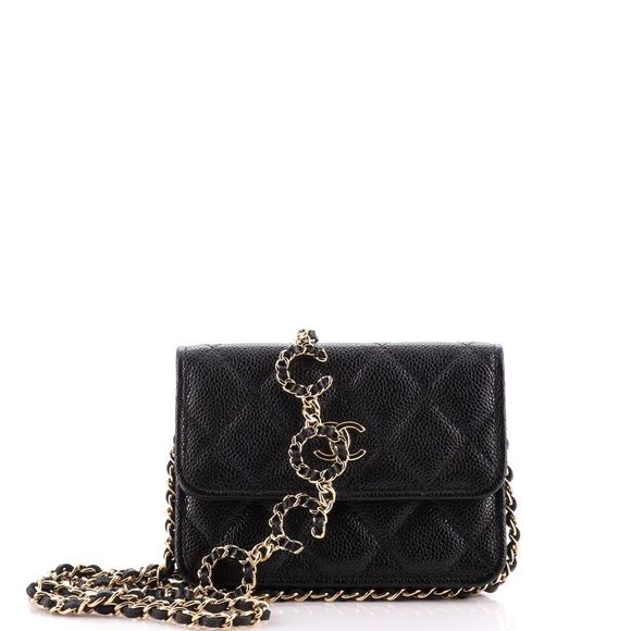 CHANEL | Bags | Chanel Miss Coco Strap Flap Clutch With Chain Quilted ...
